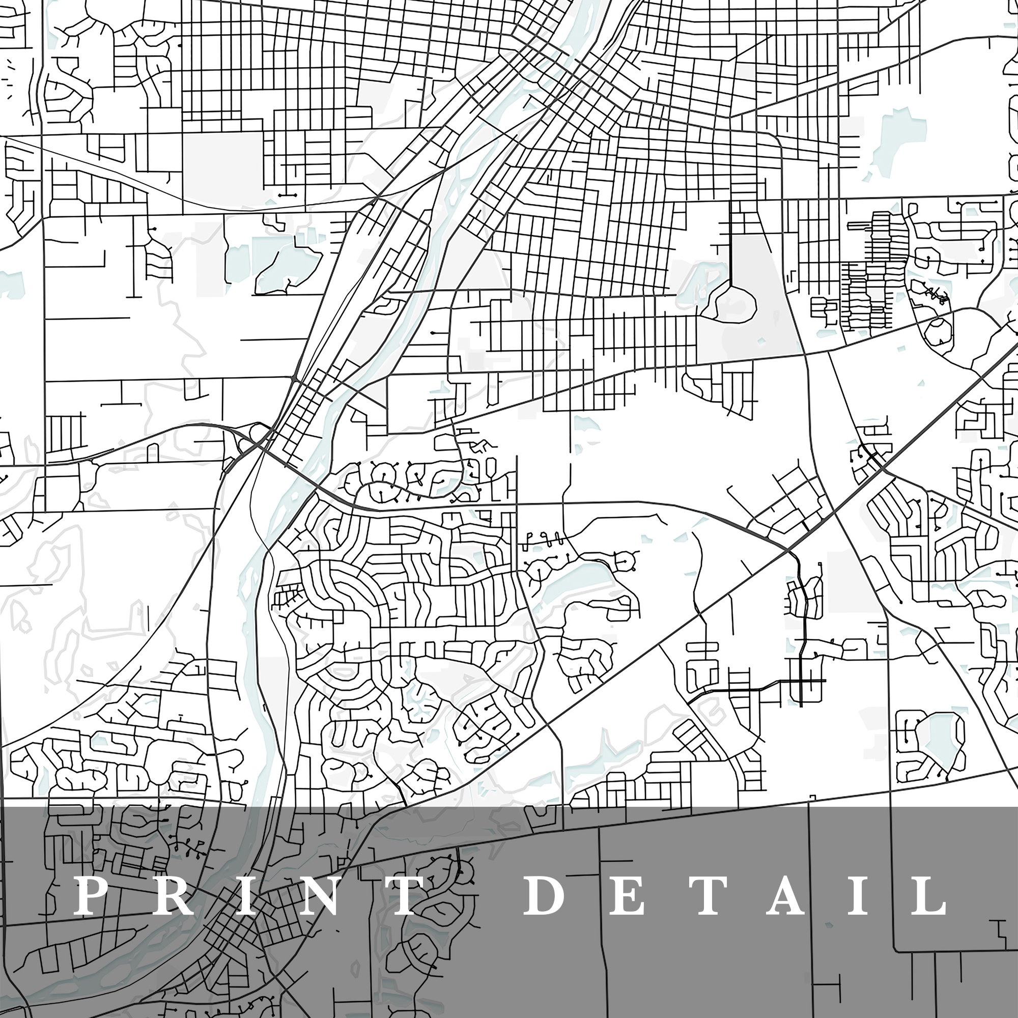 Aurora Map Aurora Illinois City Map Home Town Map Aurora - Etsy