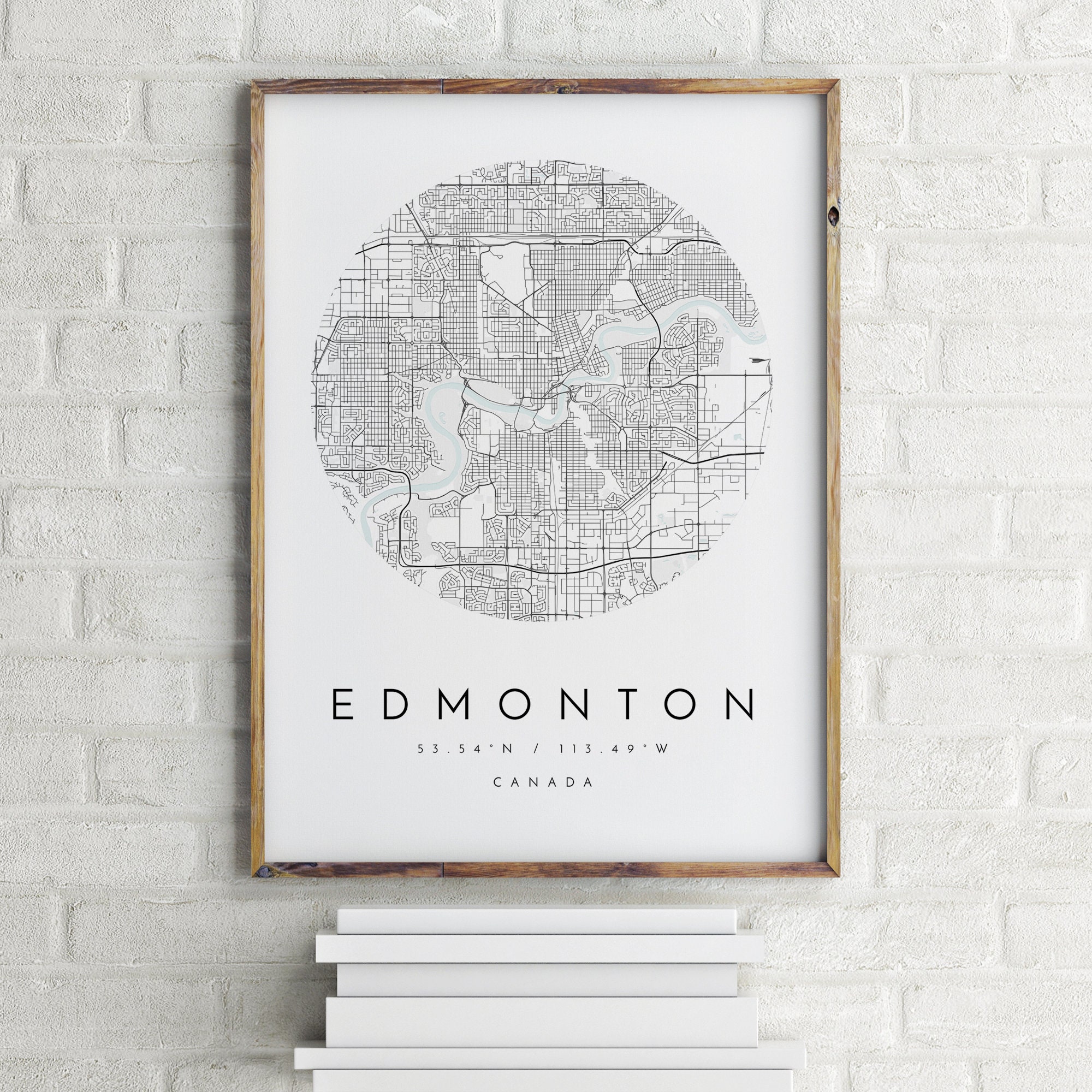 Edmonton Map Edmonton Map Minimalist Map Edmonton Print - Etsy UK