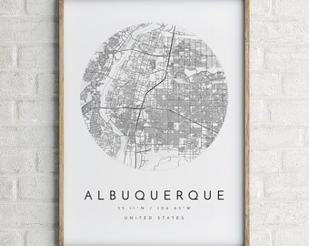 Old Albuquerque NM Map 1886 Vintage ABQ New Mexico Atlas - Etsy