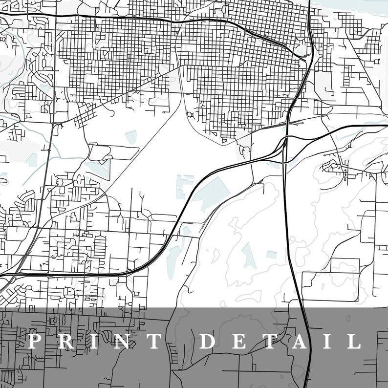 Little Rock City Map Map of Little Rock Home Town Map City | Etsy