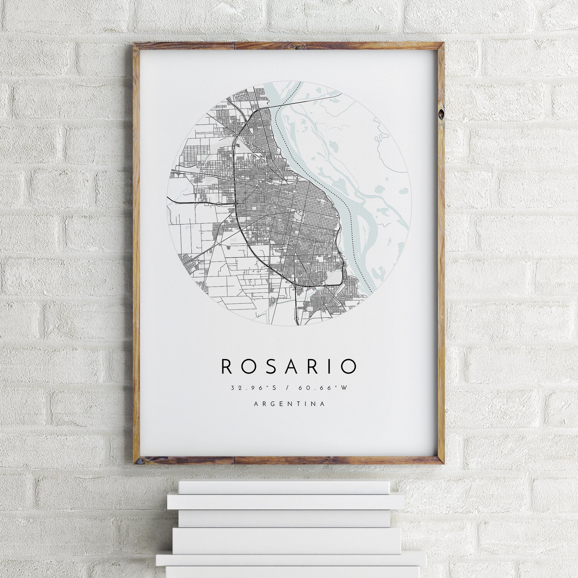 Rosario Map Rosario Argentina City Map Home Town Map - Etsy
