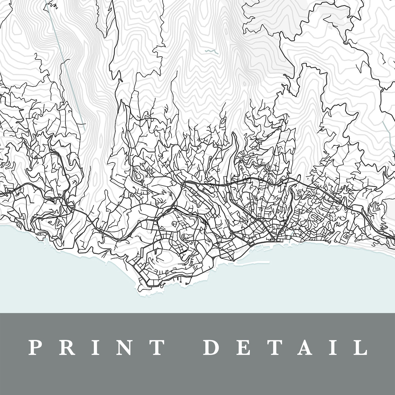 Funchal Map, Funchal, Portugal, City Map, Home Town Map, Funchal Print ...