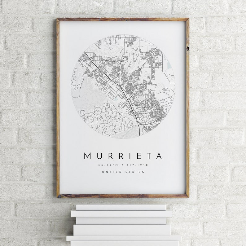 Murrieta Map Murrieta California City Map Home Town Map | Etsy