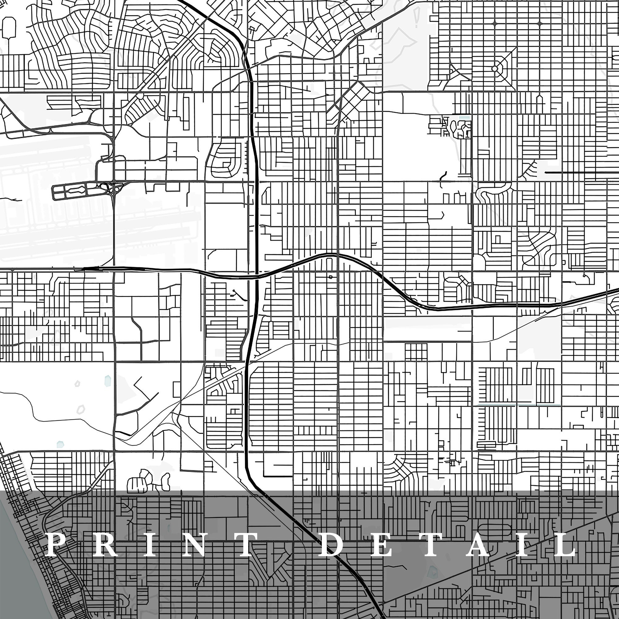 Inglewood Map Inglewood California City Map Home Town Map - Etsy