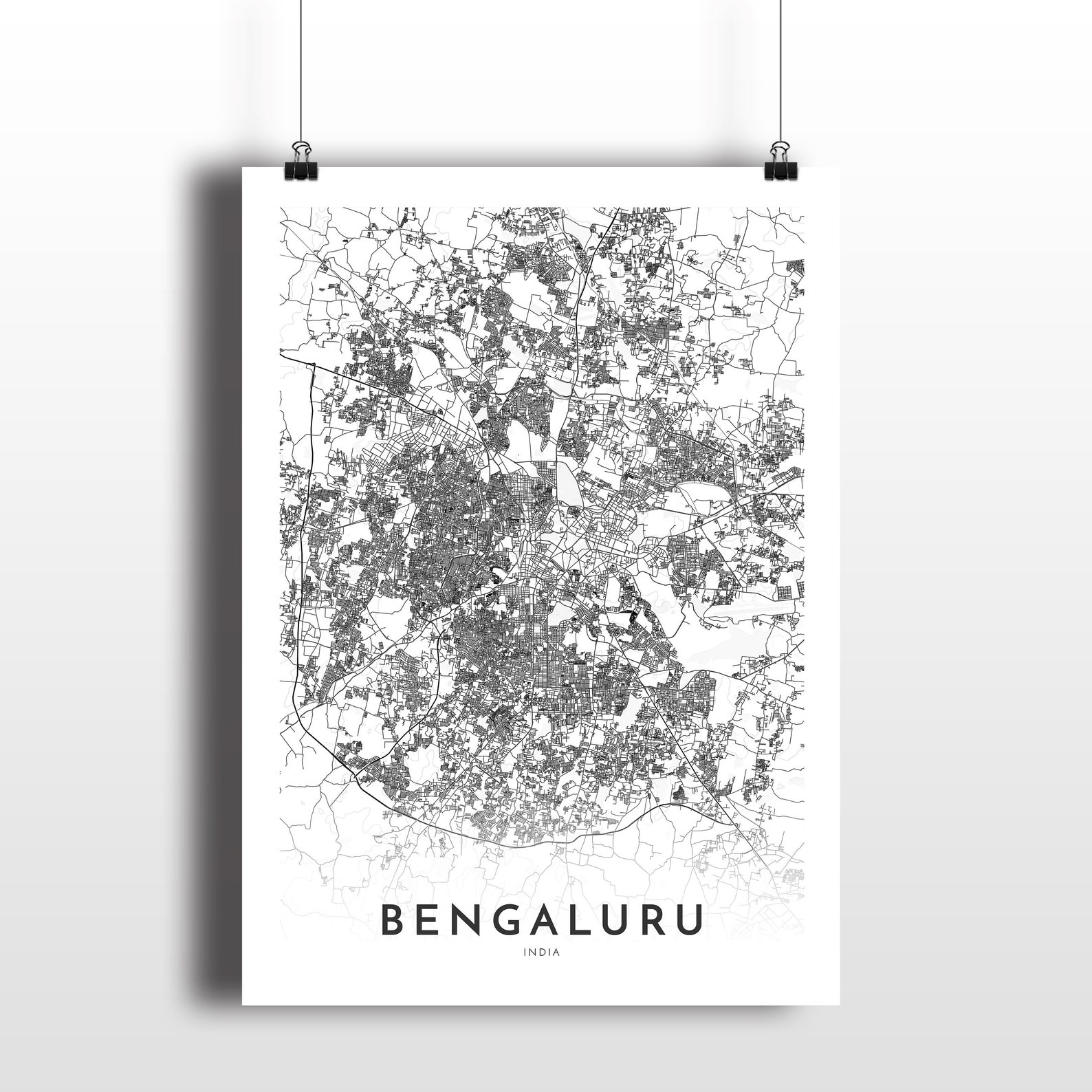 Bengaluru Map Bengaluru India City Map Print Map Poster - Etsy