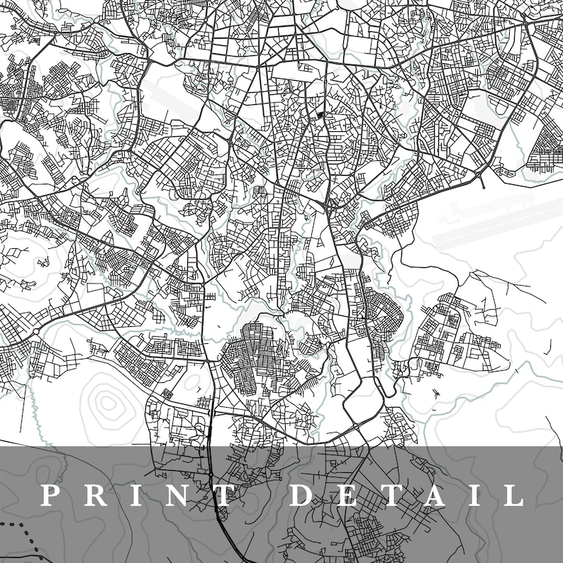 Addis Ababa Map Addis Ababa Ethiopia City Map Home Town - Etsy