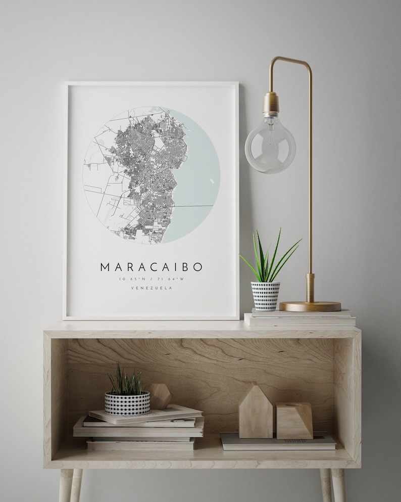 Maracaibo Map Maracaibo Venezuela City Map Home Town Map | Etsy
