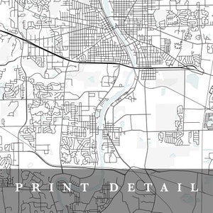 Elgin Map Elgin Illinois City Map Home Town Map Elgin - Etsy