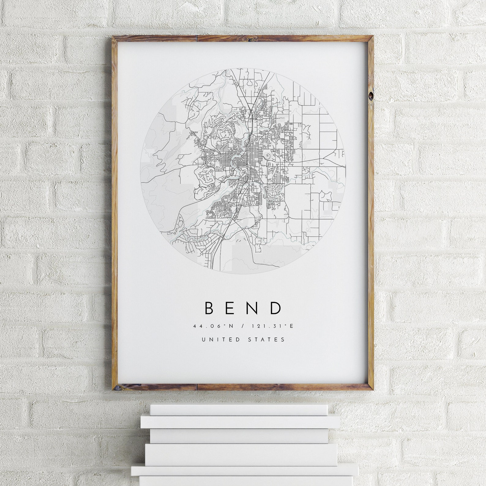 Bend Map Bend Oregon City Map Home Town Map Bend Print - Etsy