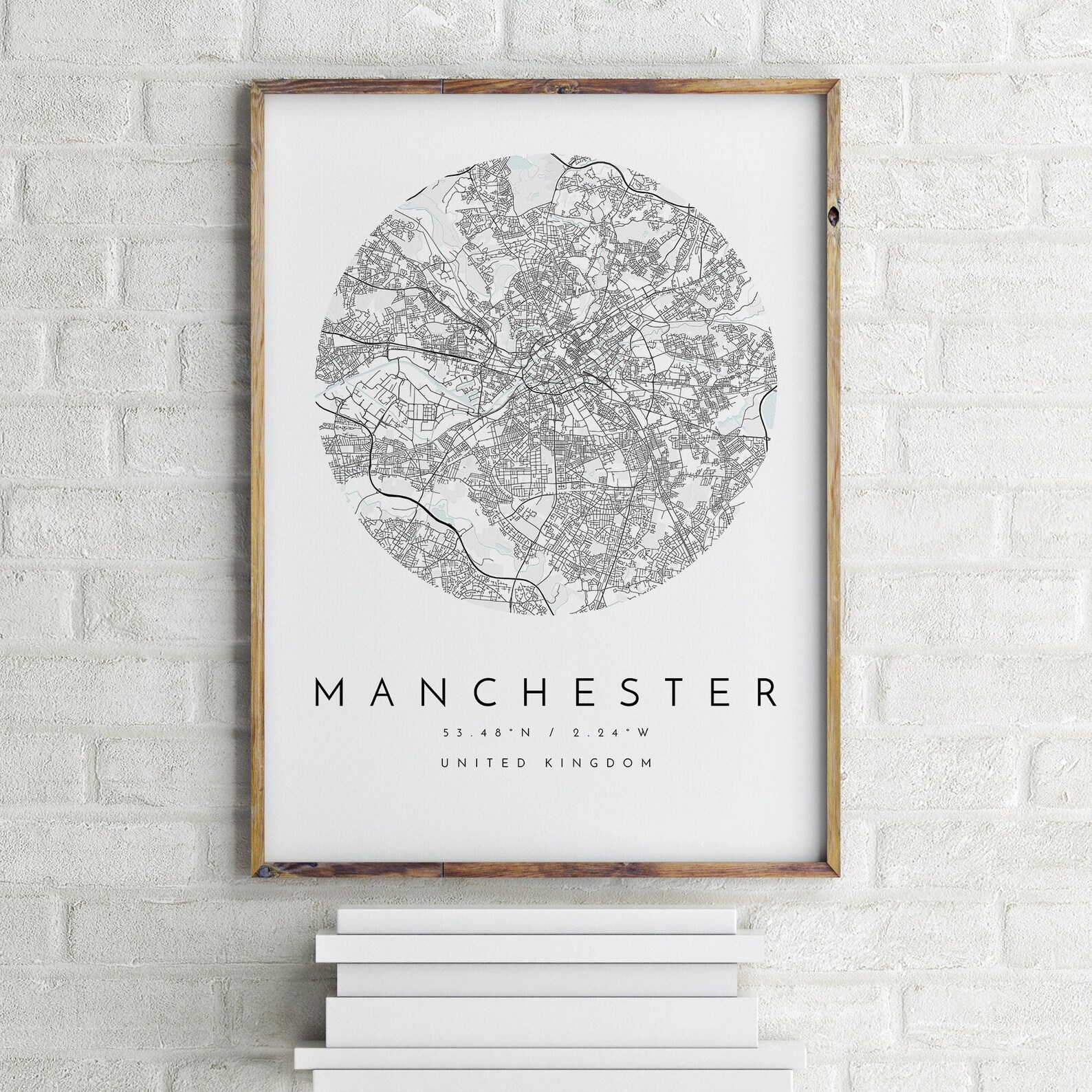 Manchester City Map Manchester Print Manchester city print | Etsy