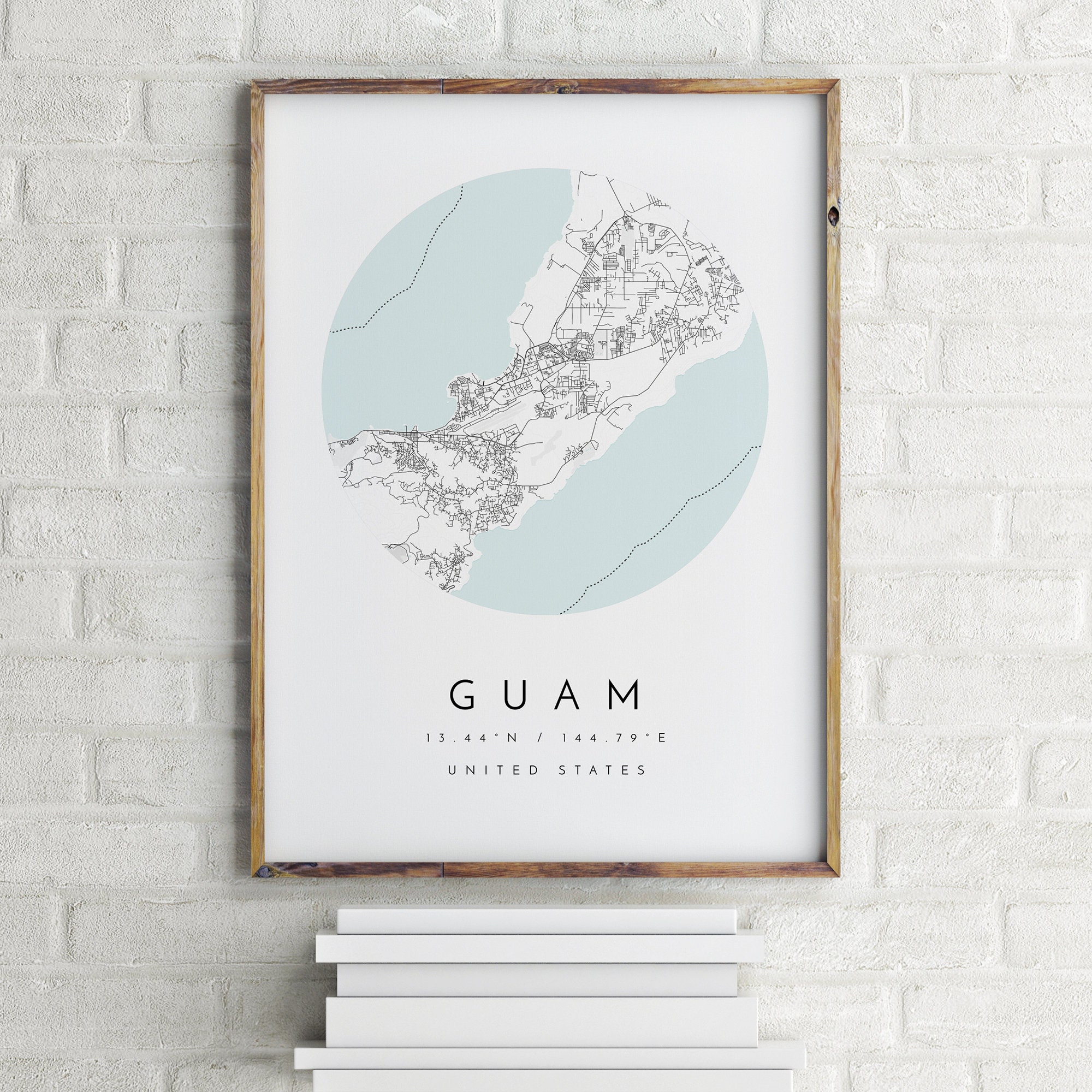 Map of Guam Guam Map Minimalist Map Guam Print Guam | Etsy