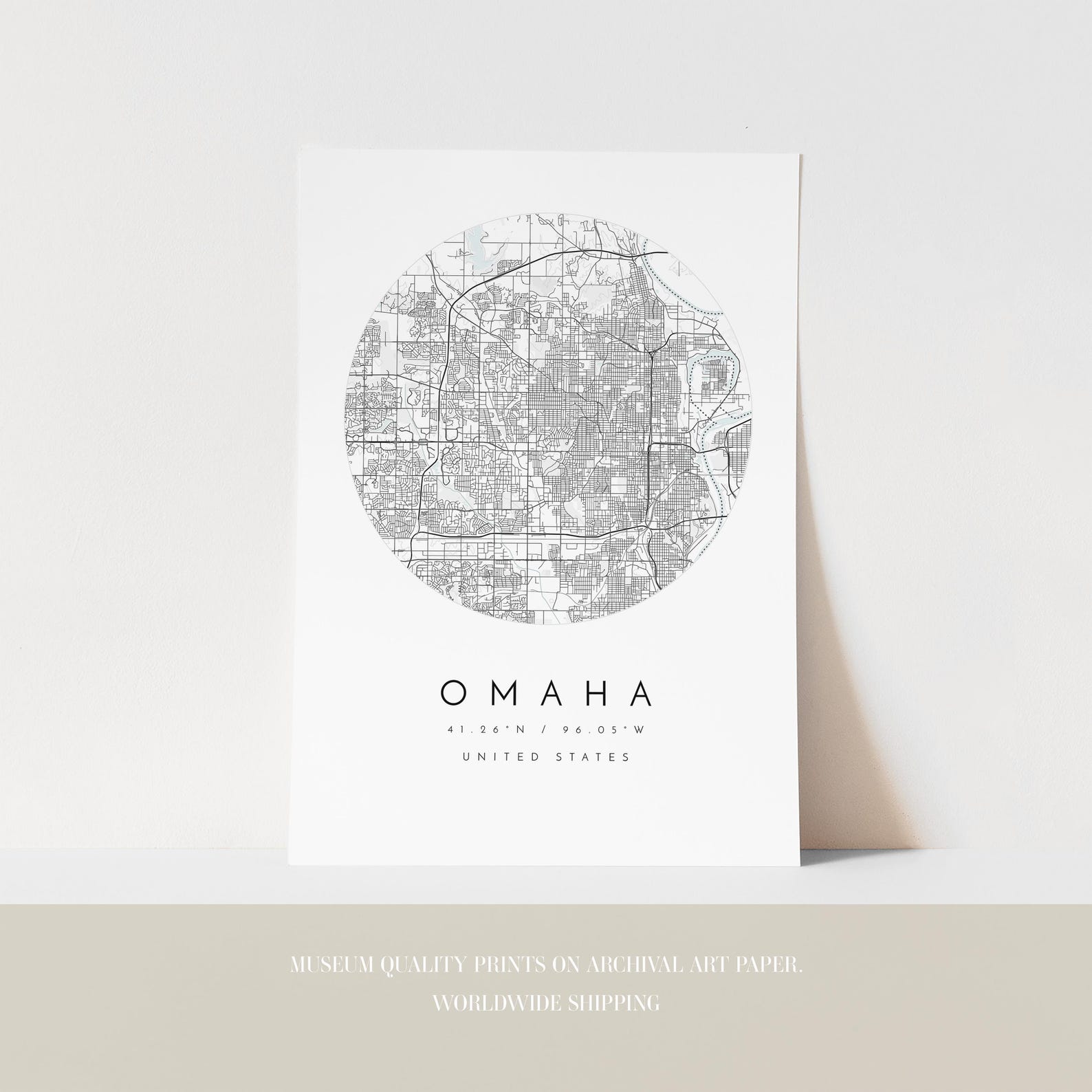 Omaha Map, Omaha, Nebraska, City Map, Home Town Map, Omaha Print, Wall ...