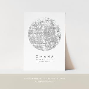 Omaha Map, Omaha, Nebraska, City Map, Home Town Map, Omaha Print, Wall ...