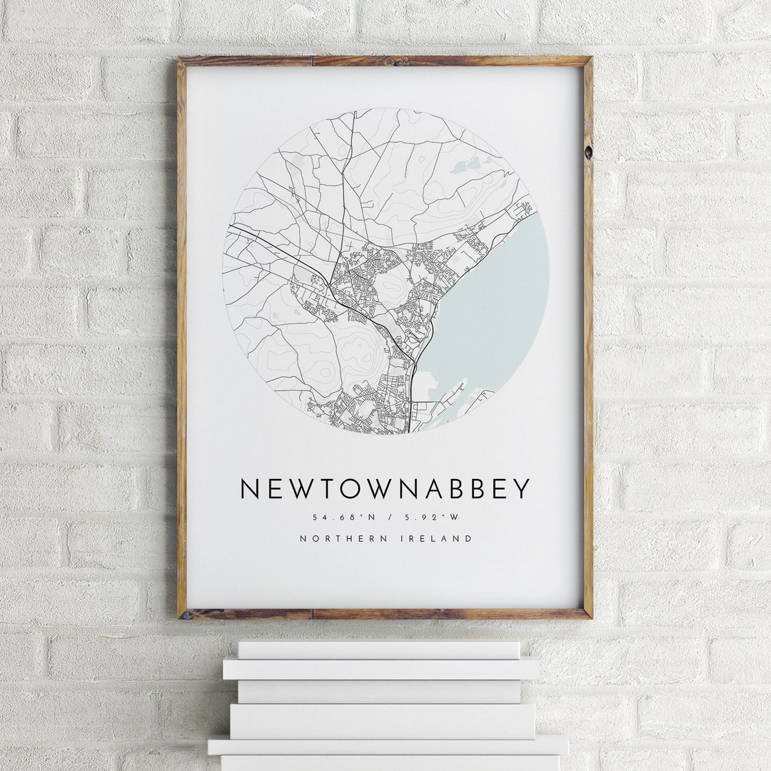 Newtownabbey Map, Newtownabbey, Northern Ireland, City Map, Home Town ...