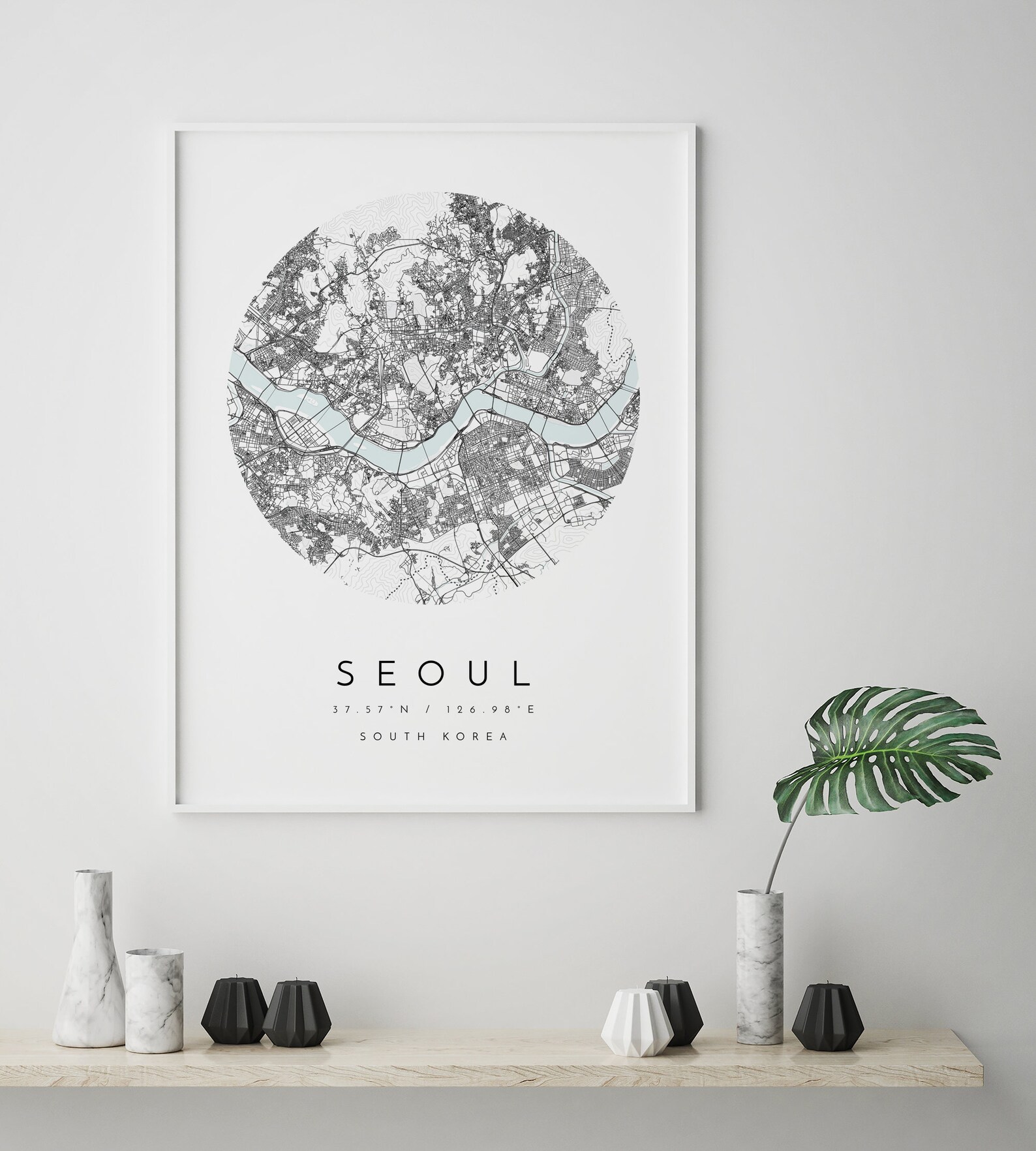 City Map Poster Seoul Map Minimalist Map Seoul Print Seoul | Etsy