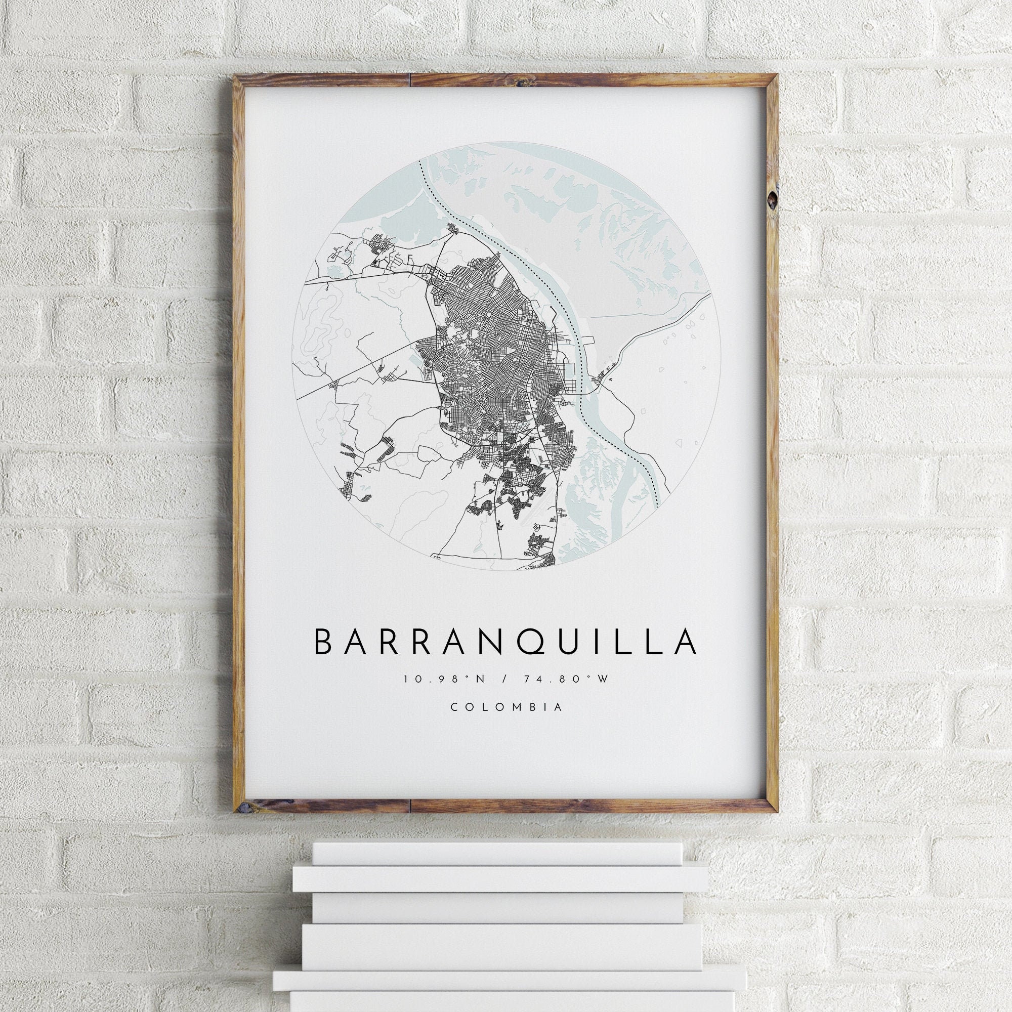 Barranquilla Map Barranquilla Colombia City Map Home Town | Etsy