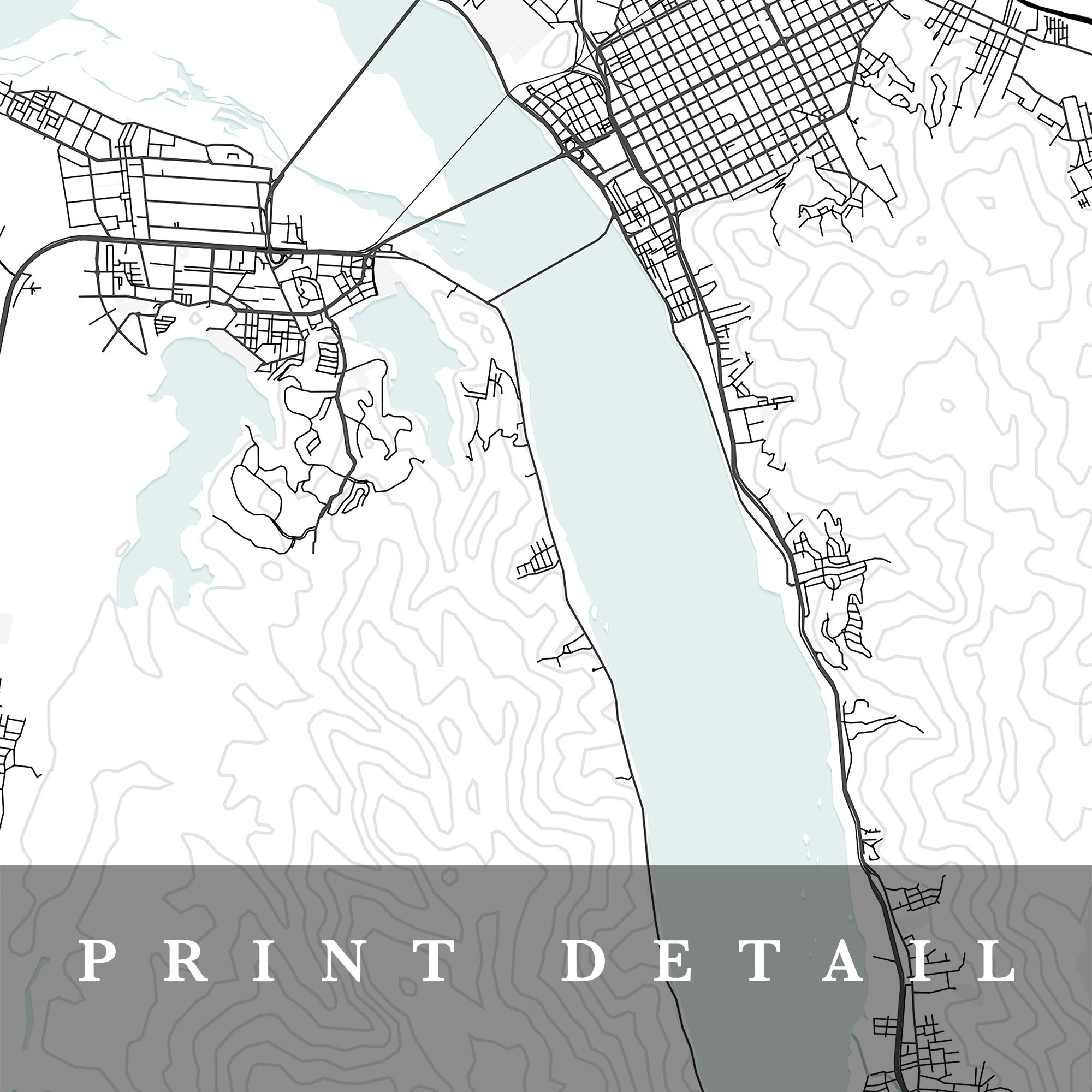 Concepcion Map Concepcion Chile City Map Home Town Map | Etsy