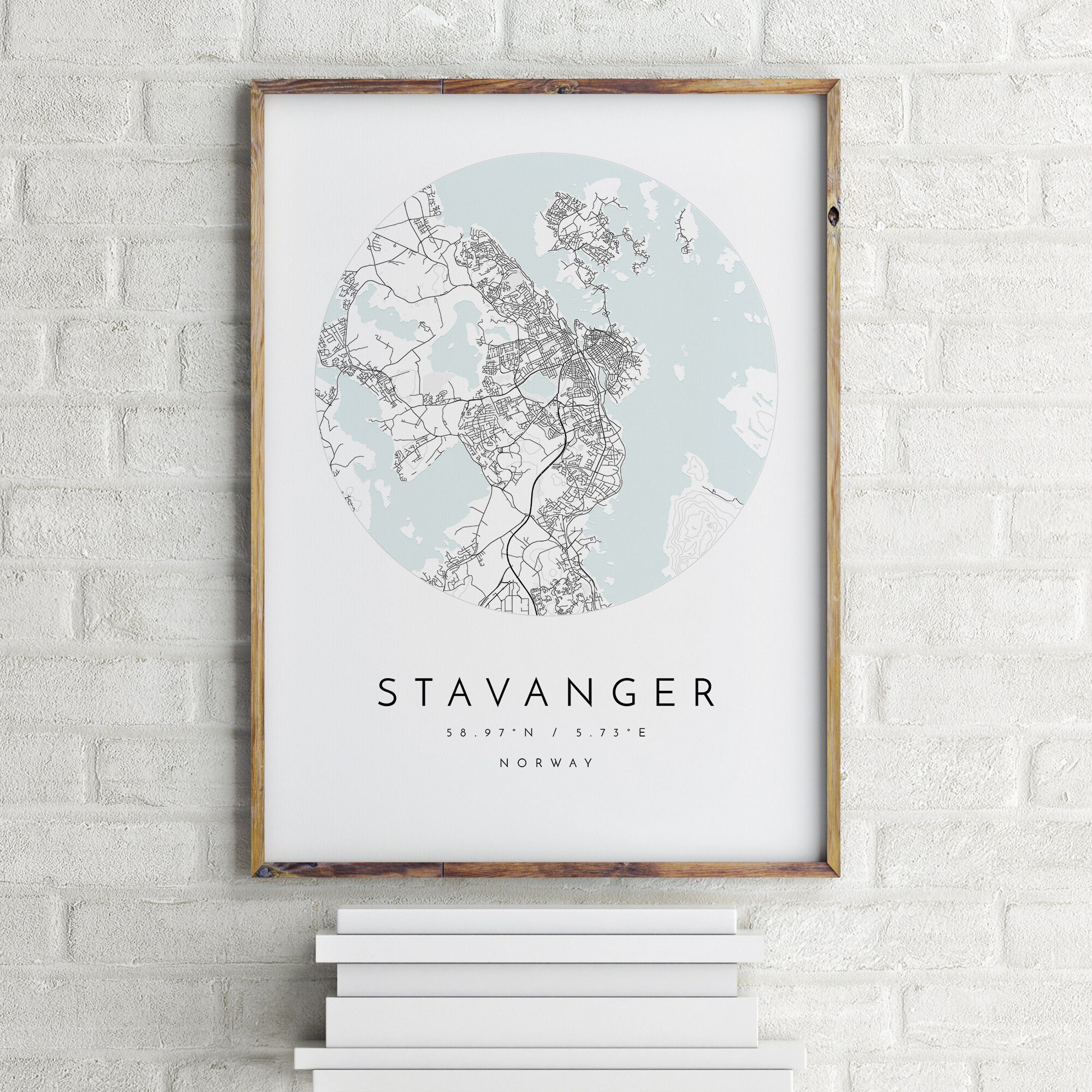 Stavanger Map Stavanger Norway City Map Home Town Map | Etsy