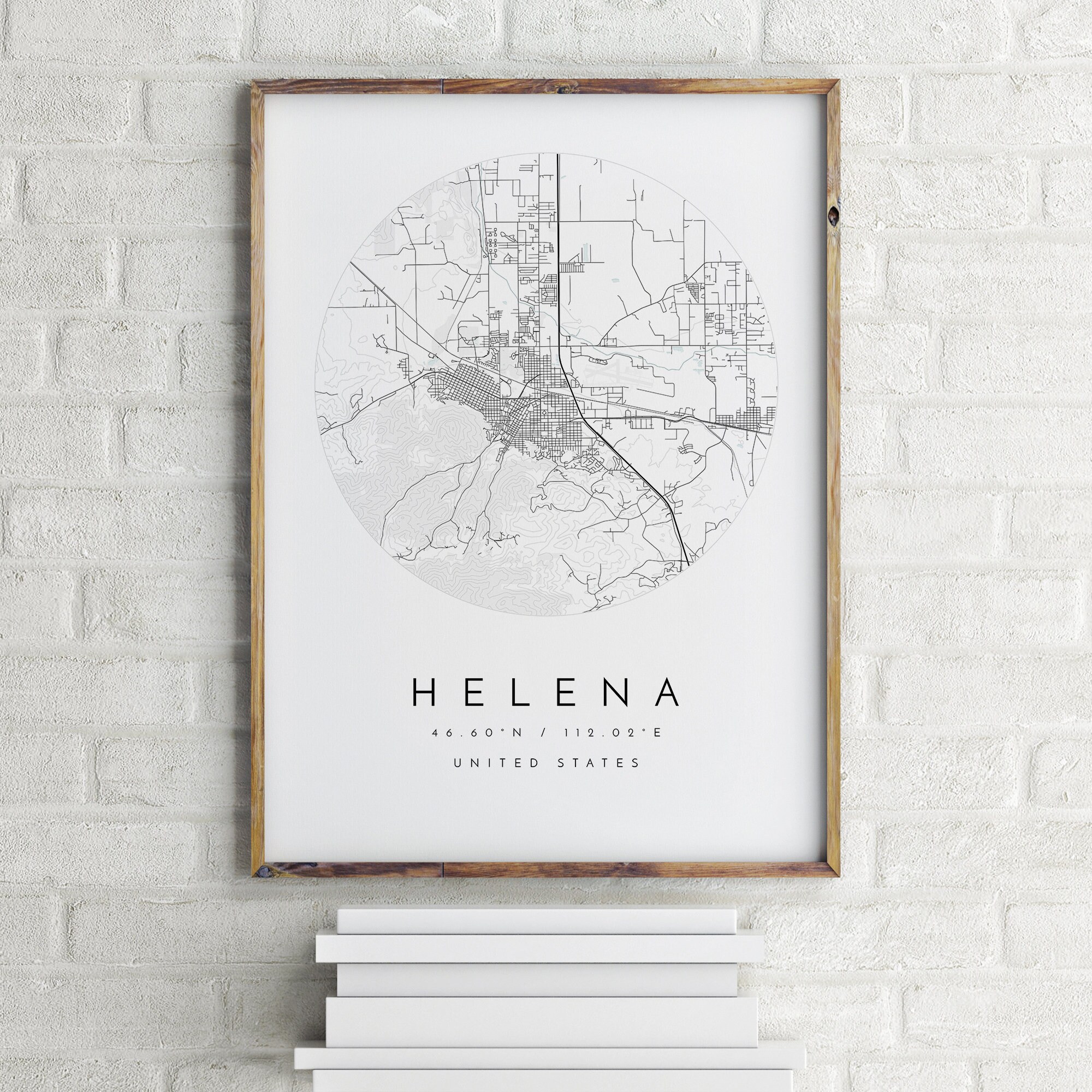 Helena City Map Map of Helena Home Town Map City Map | Etsy
