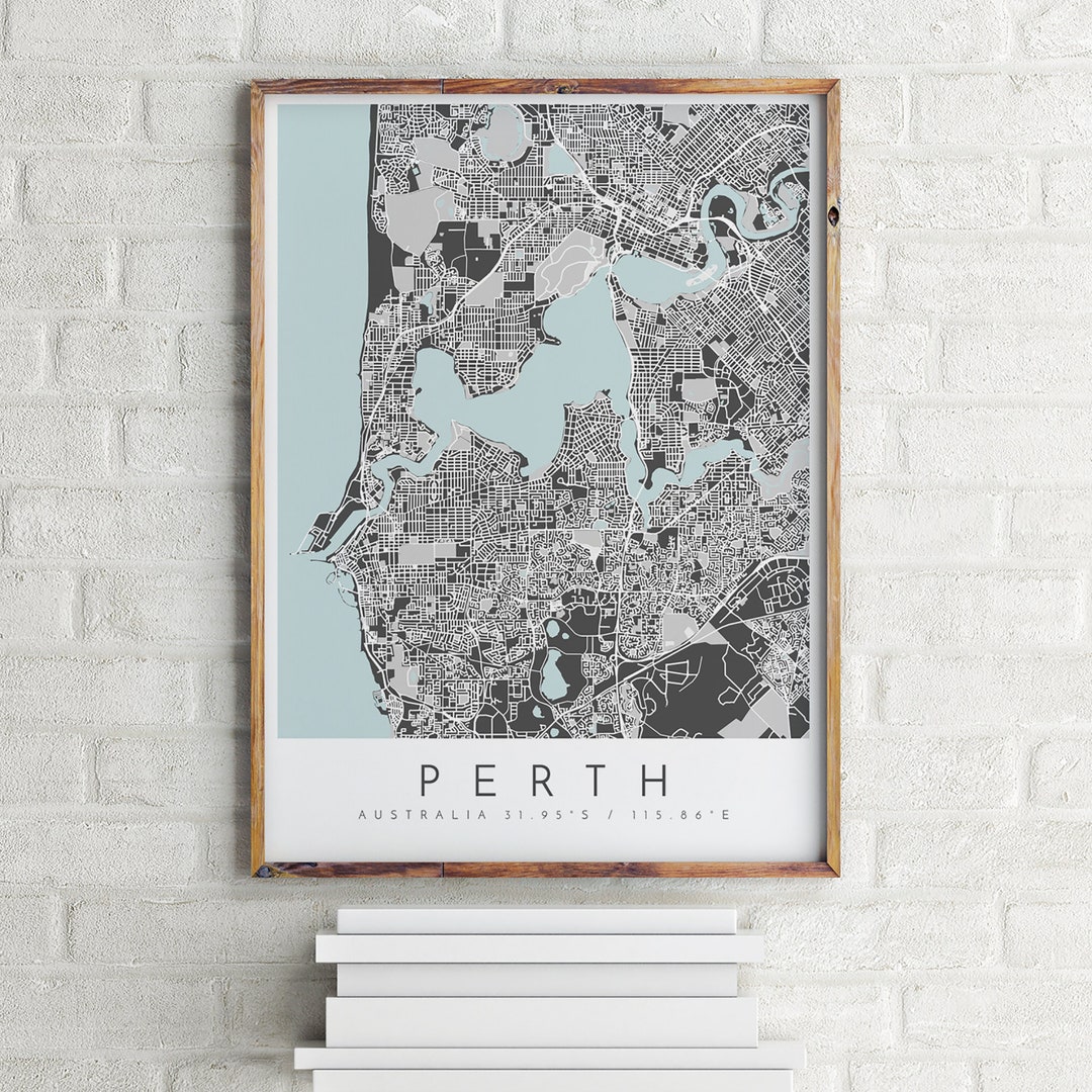 City Map Perth Map Print Perth Print Perth Map Perth - Etsy Canada