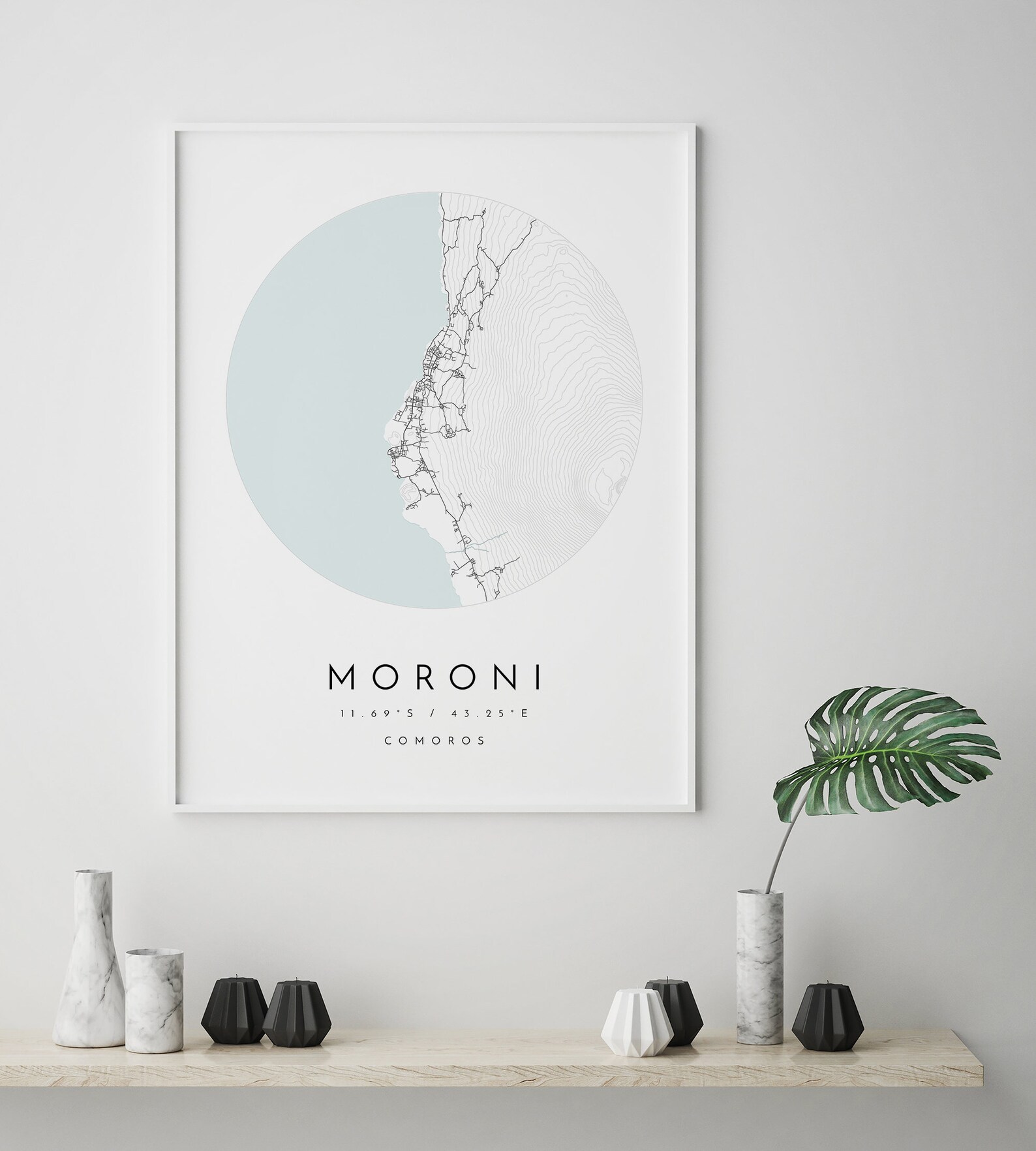 Moroni Map Moroni Comoros City Map Home Town Map Moroni | Etsy