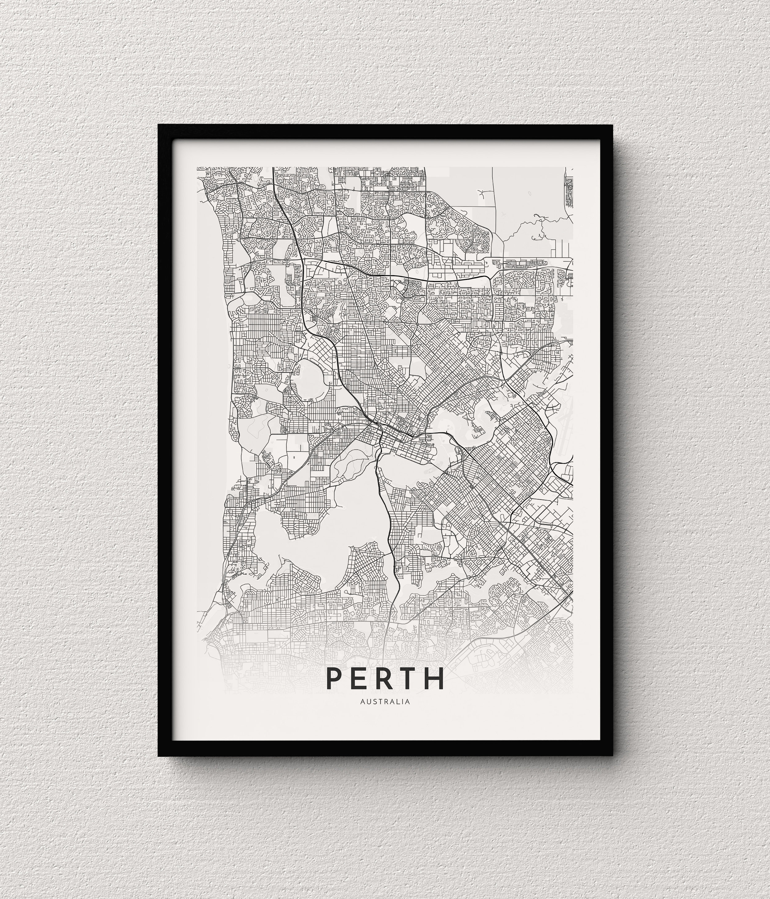 Perth Map Perth Australia City Map Print Map Poster Map - Etsy Singapore