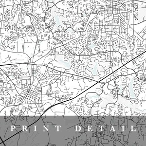Cary Map, Cary, North Carolina, City Map, Home Town Map, Cary Print ...
