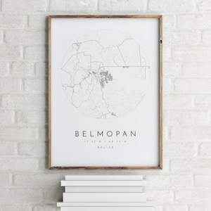 Belmopan Map, Belmopan, Belize, City Map, Home Town Map, Belmopan Print ...