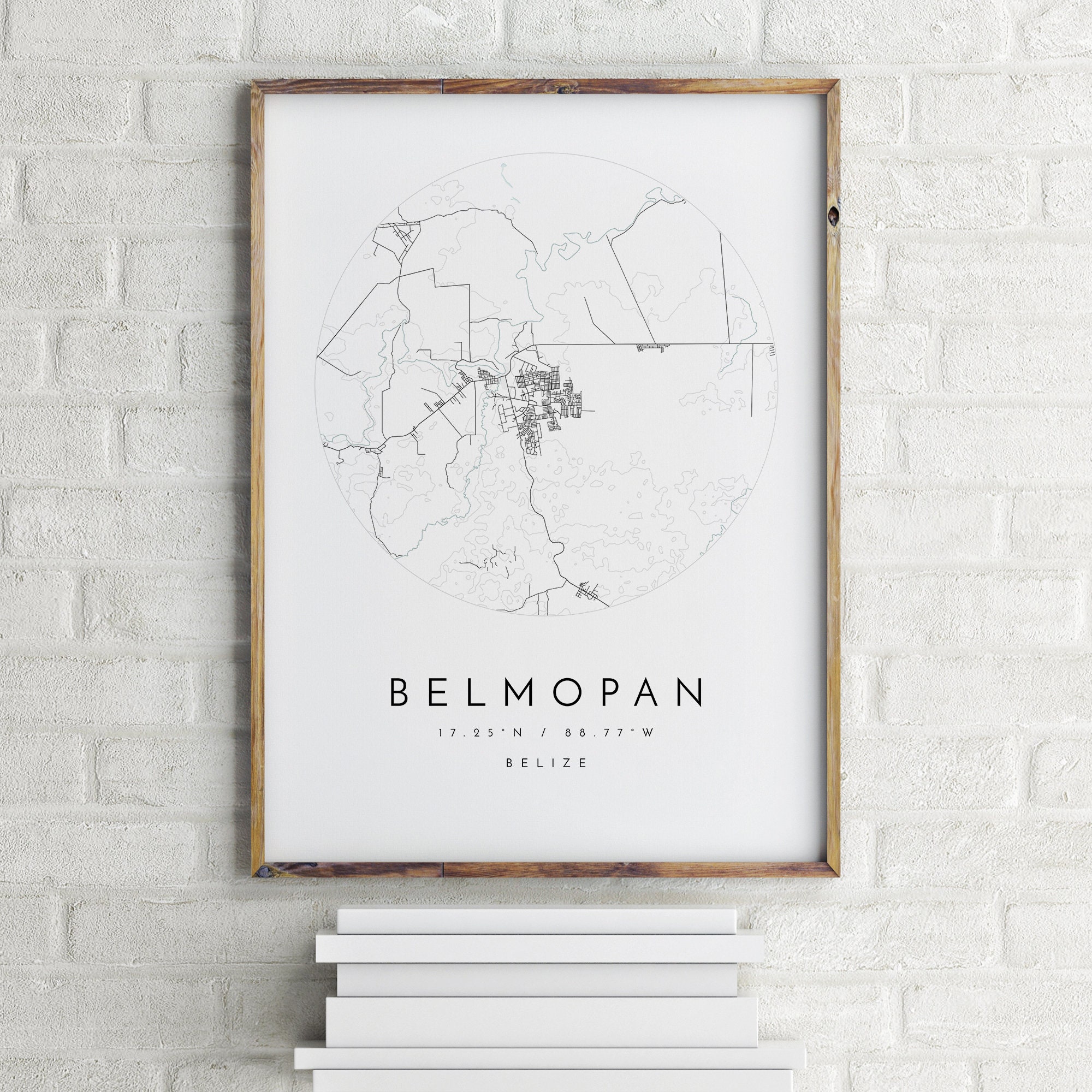Belmopan Map Belmopan Belize City Map Home Town Map - Etsy