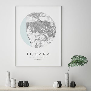 Tijuana Map, Minimalist Map, Tijuana, Tijuana Print, Tijuana Poster ...
