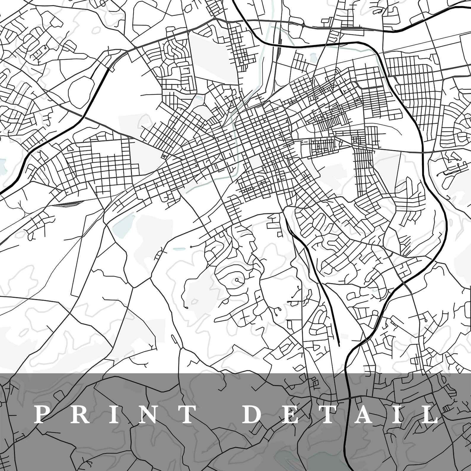York Map, York, Pennsylvania, City Map, Home Town Map, York Print, Wall ...