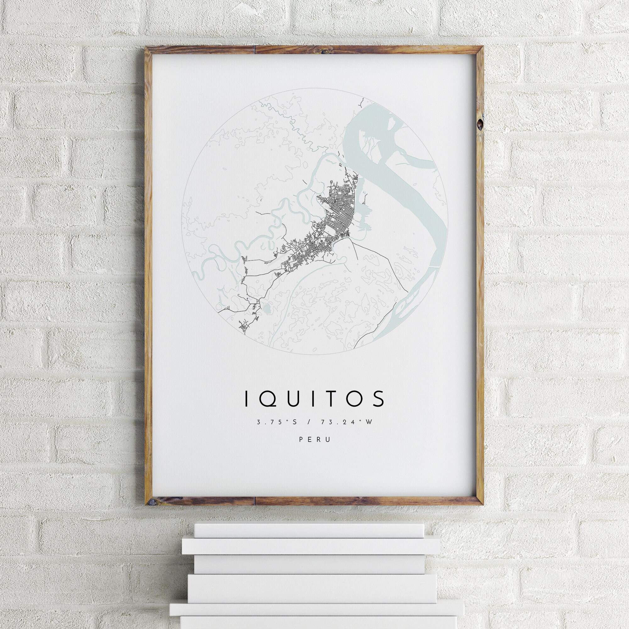 Iquitos Map Iquitos Peru City Map Home Town Map Iquitos - Etsy Australia