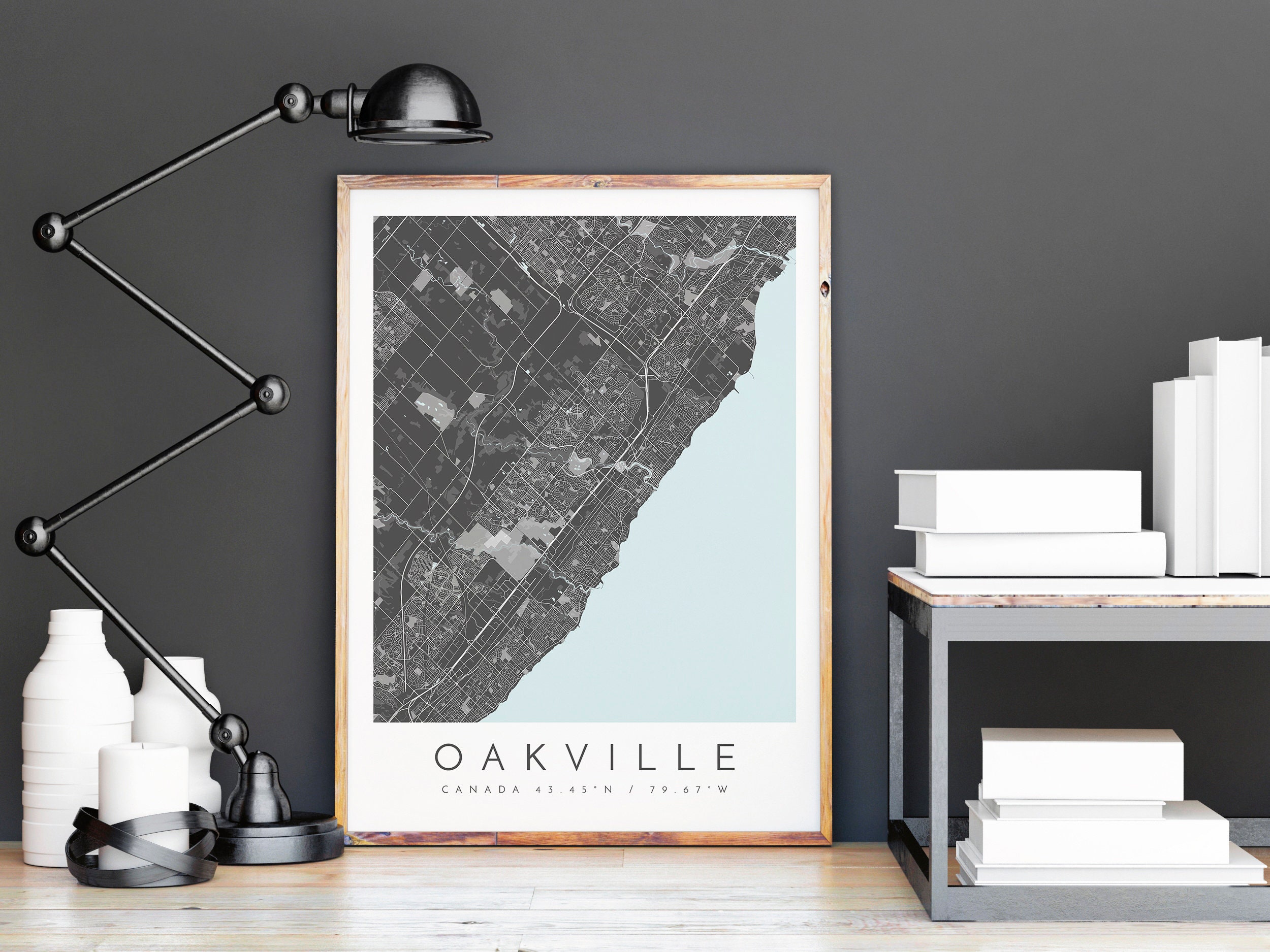 Oakville Map Oakville Canada City Map Print Map Poster | Etsy