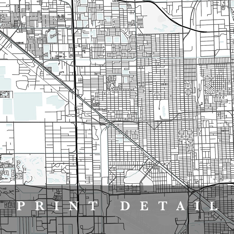 Hialeah Map, Hialeah, Florida, City Map, Home Town Map, Hialeah Print ...
