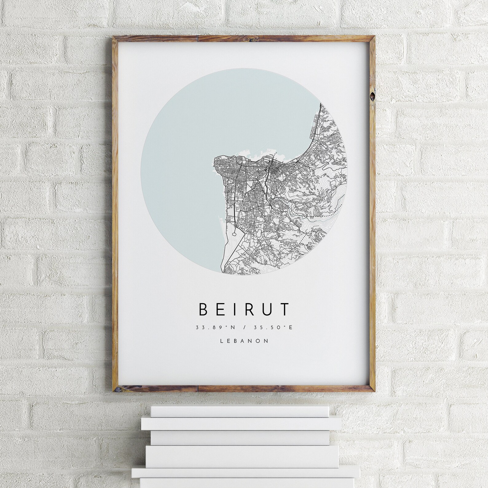 Beirut Map Beirut Lebanon City Map Home Town Map Beirut - Etsy