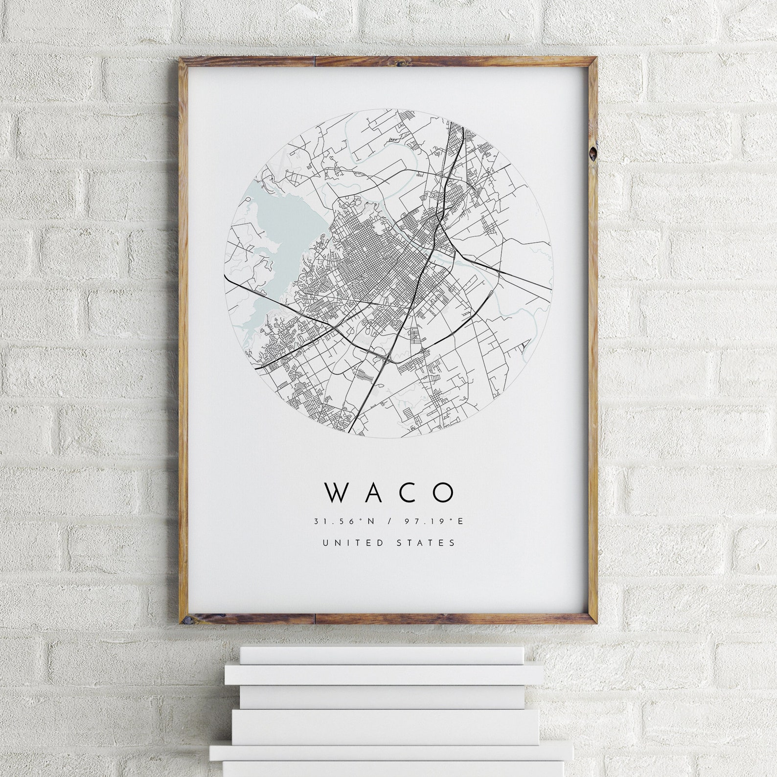 Waco Map Waco Texas City Map Home Town Map Waco Print - Etsy