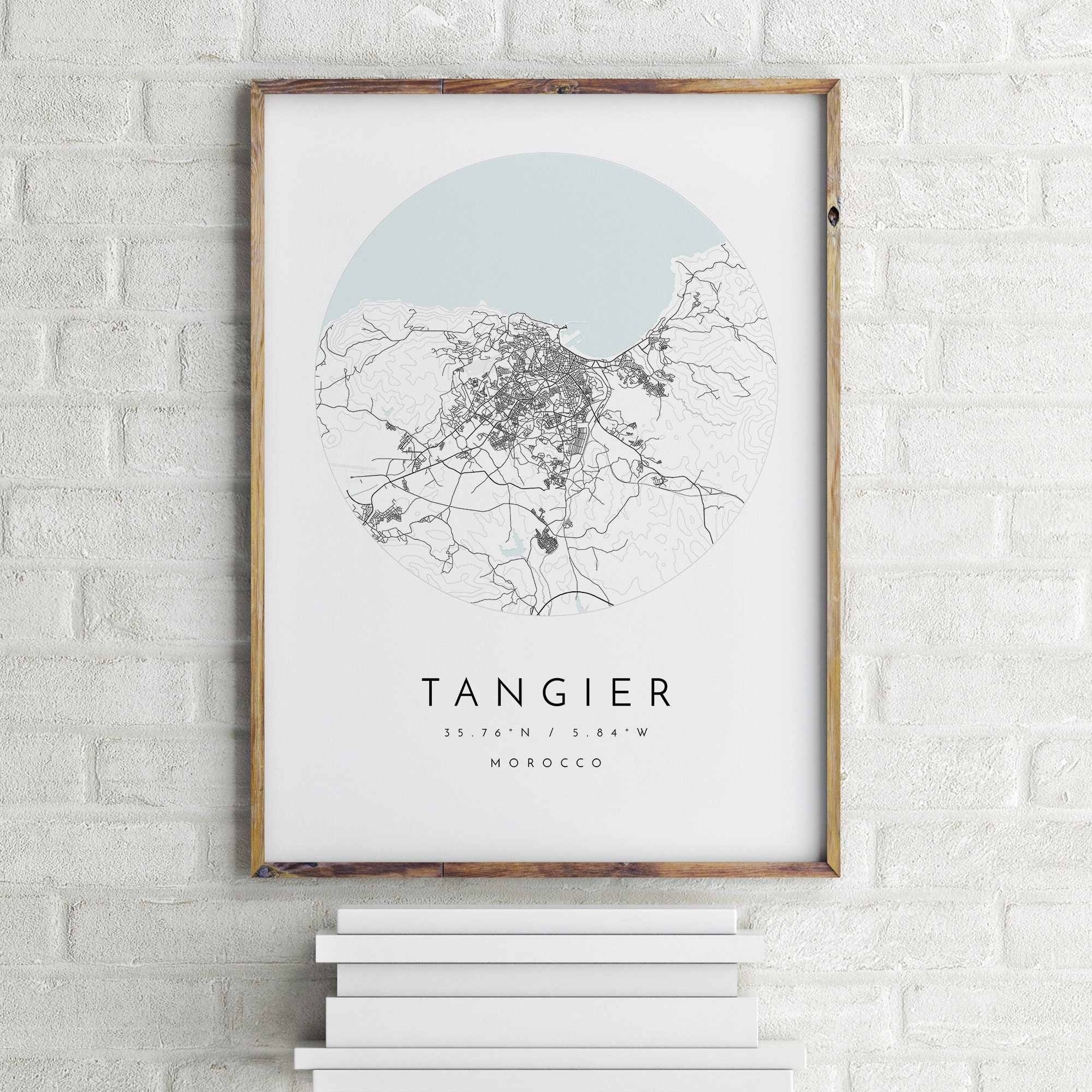 Tangier Map Tangier Morocco City Map Home Town Map | Etsy