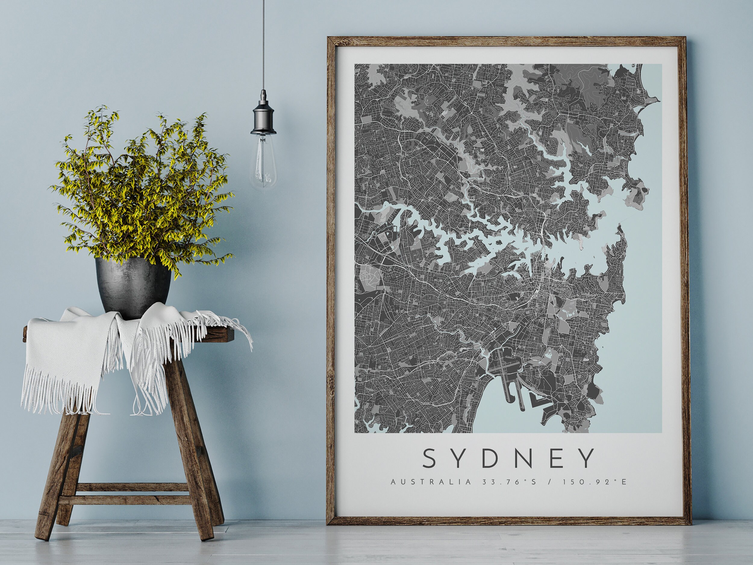Sydney Map Print Sydney Print Sydney Map Sydney Poster - Etsy UK