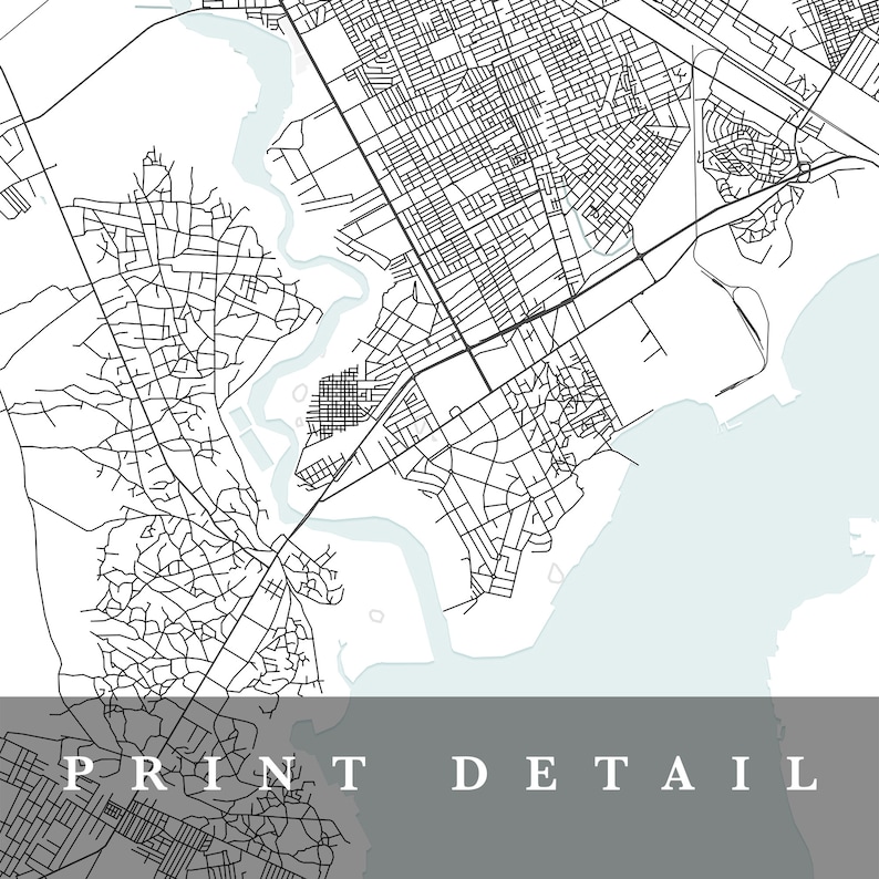 Mapa de Matola Matola Mozambique Mapa de la ciudad Mapa de - Etsy España