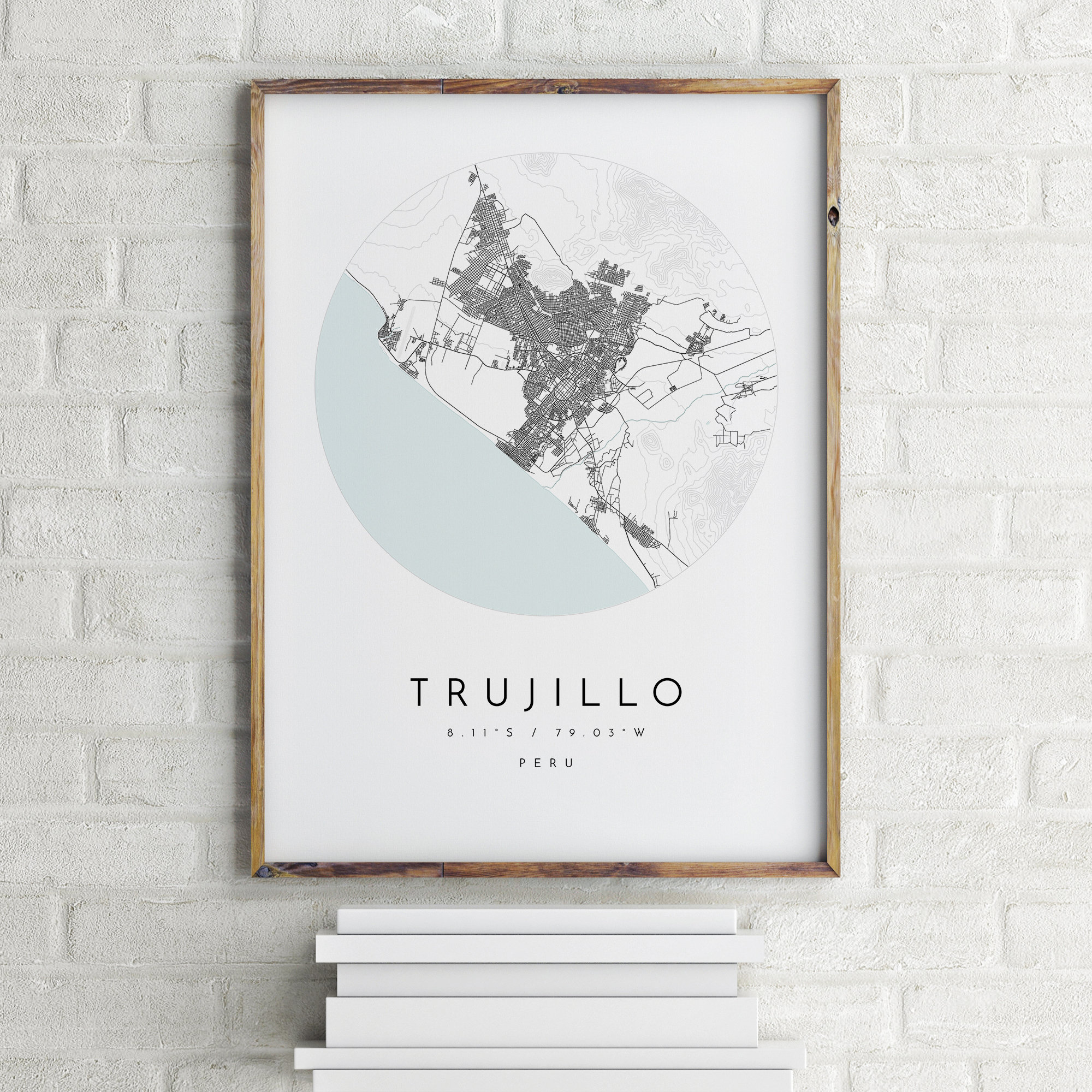 Mapa de Trujillo Trujillo Perú Mapa de la ciudad Mapa de | Etsy México
