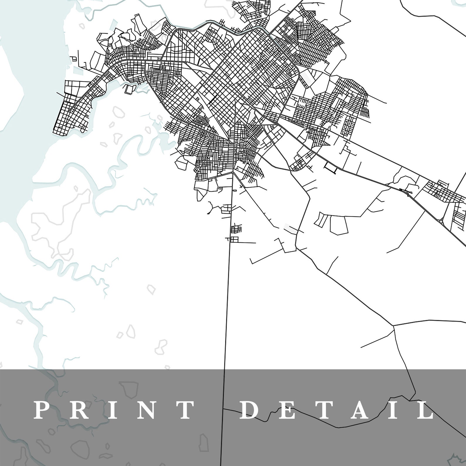 Mapa de Machala Machala Ecuador Mapa de la ciudad Mapa de - Etsy España