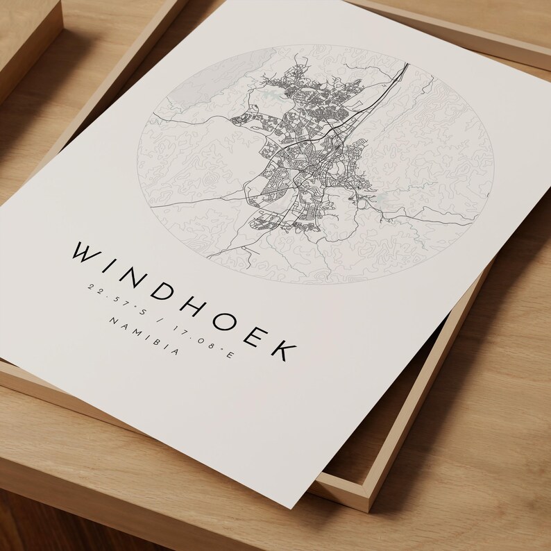Windhoek Map, Windhoek, Namibia, City Map, Home Town Map, Windhoek ...