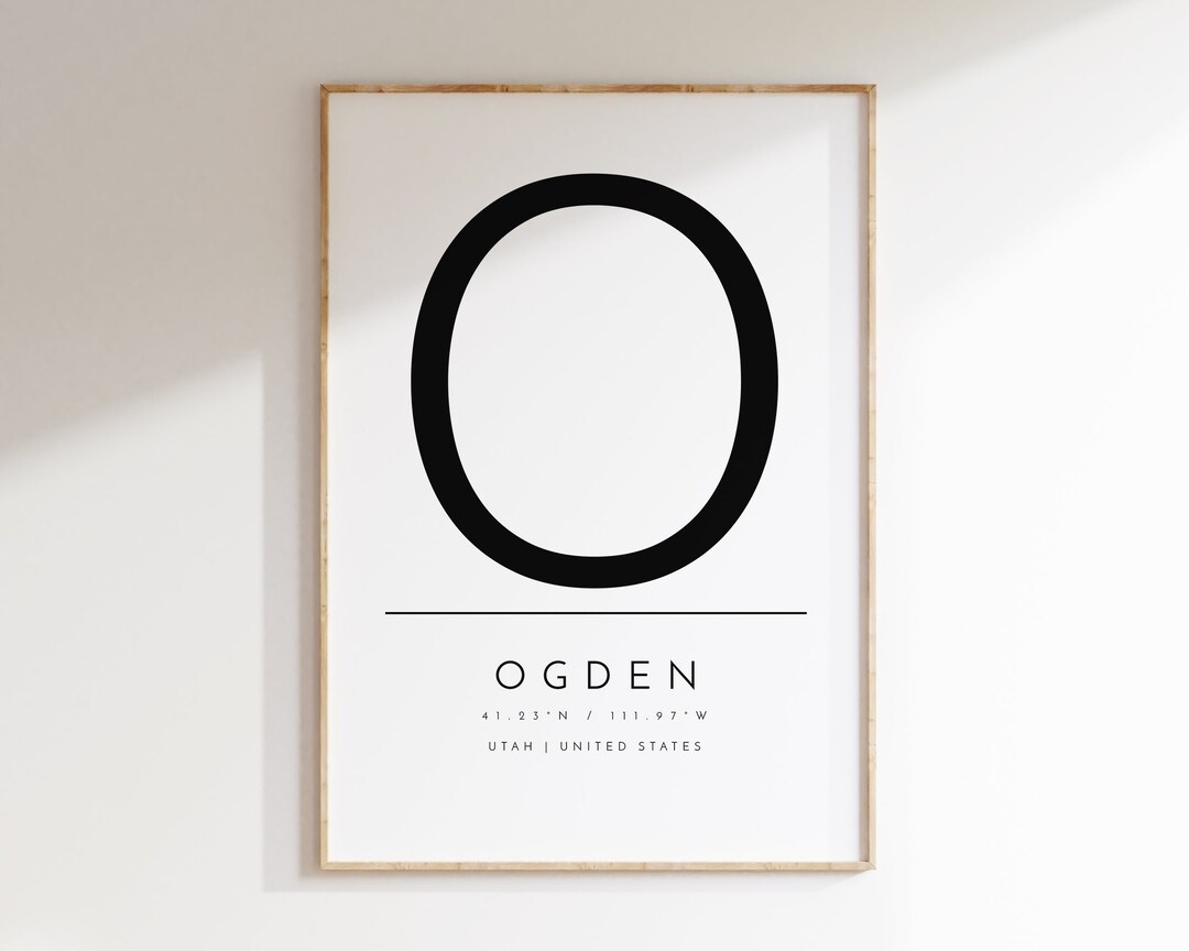 Ogden, Utah, Typographic Print, Digital Poster, Ogden Utah, Digital ...