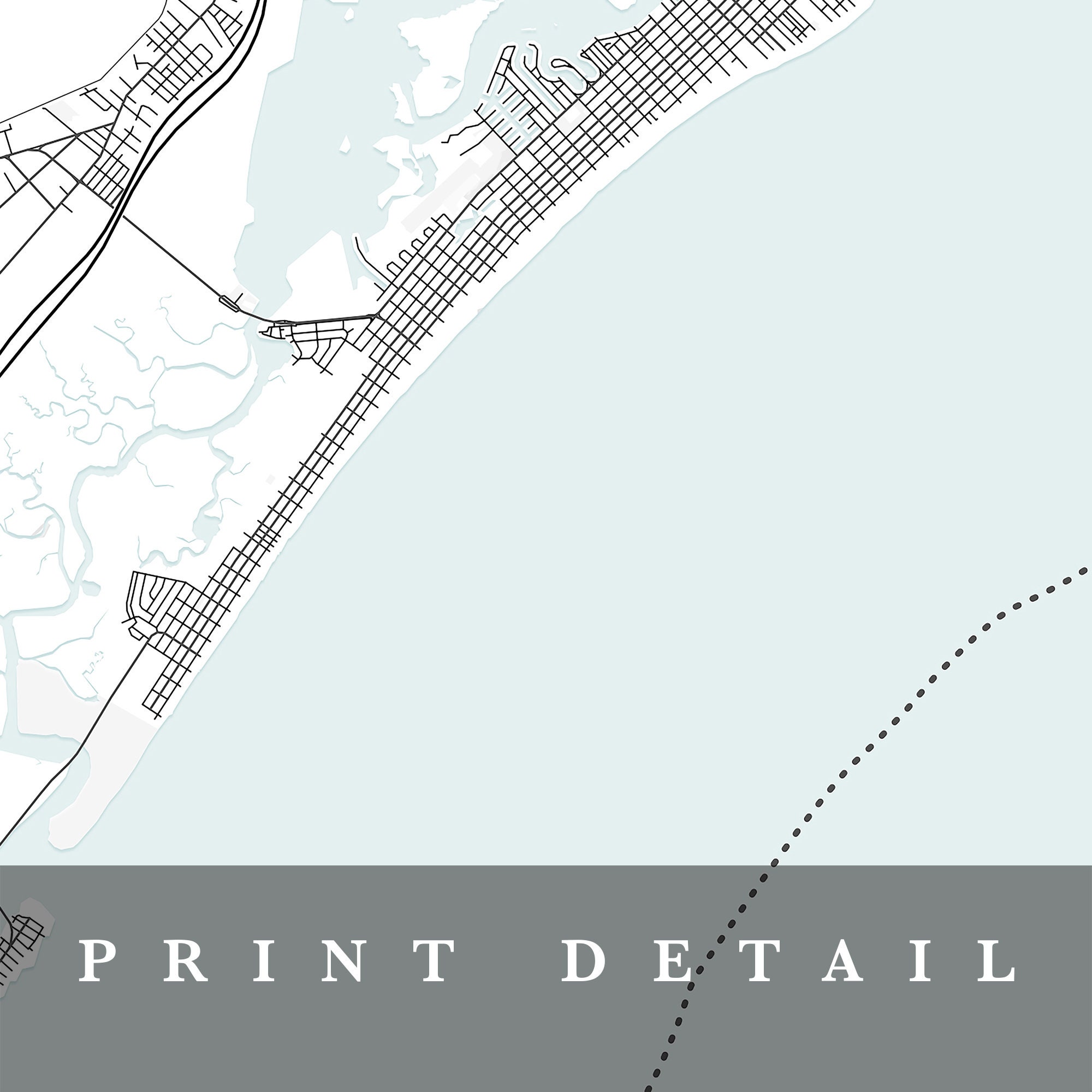 Ocean City Map New Jersey Ocean City Poster Ocean City Map - Etsy