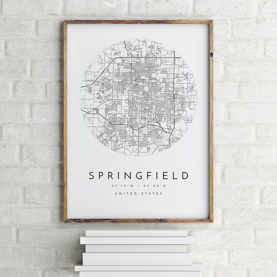 Mapa De Calles De Springfield, Missouri, Para Imprimir Expandir Una