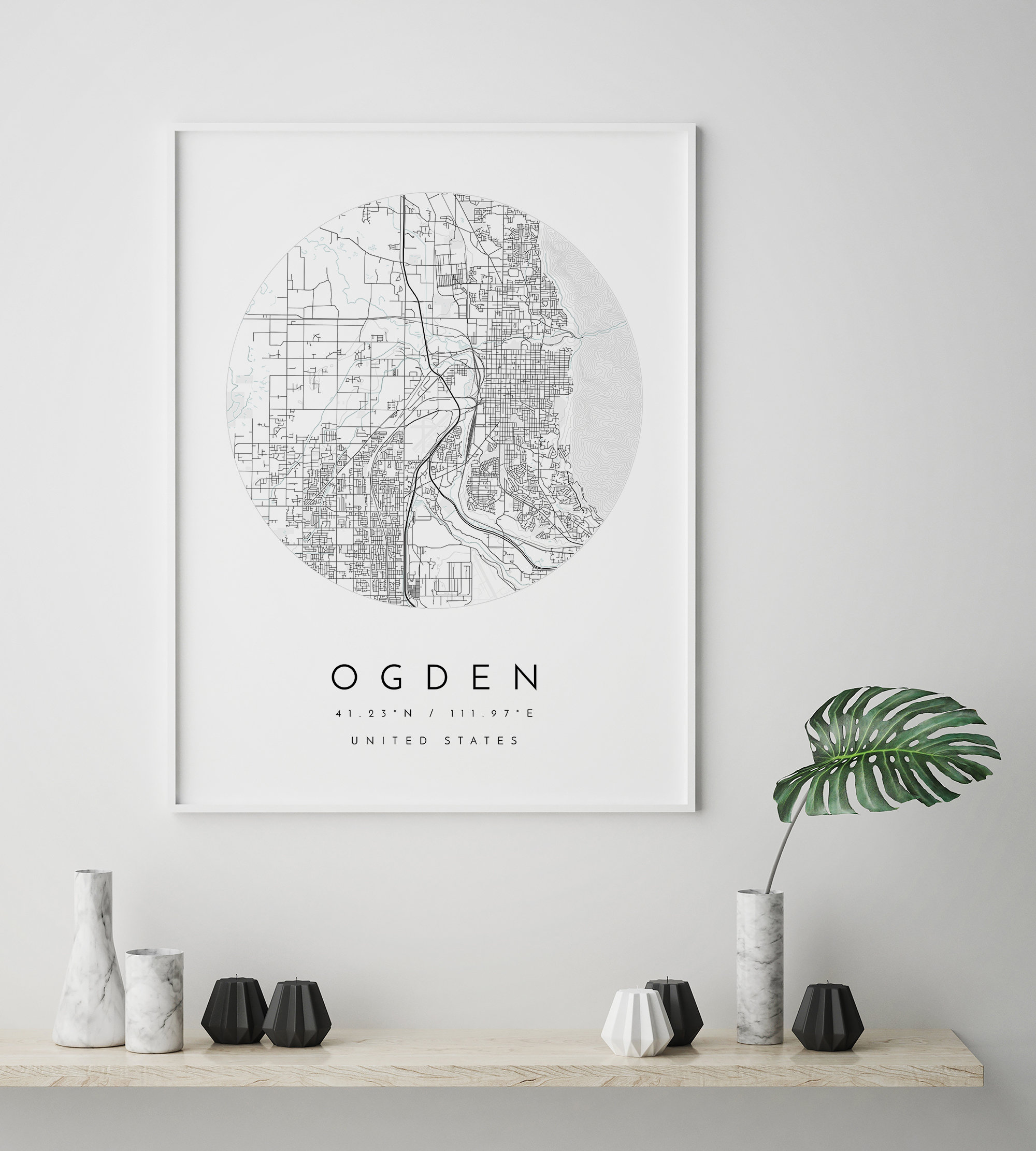 Ogden Map Ogden Utah City Map Home Town Map Ogden Print | Etsy
