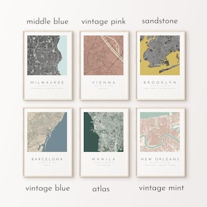 Personalized Map Art, Multiple Sizes, Map Prints, Custom Map Art, Your Choice, Anniversary ...