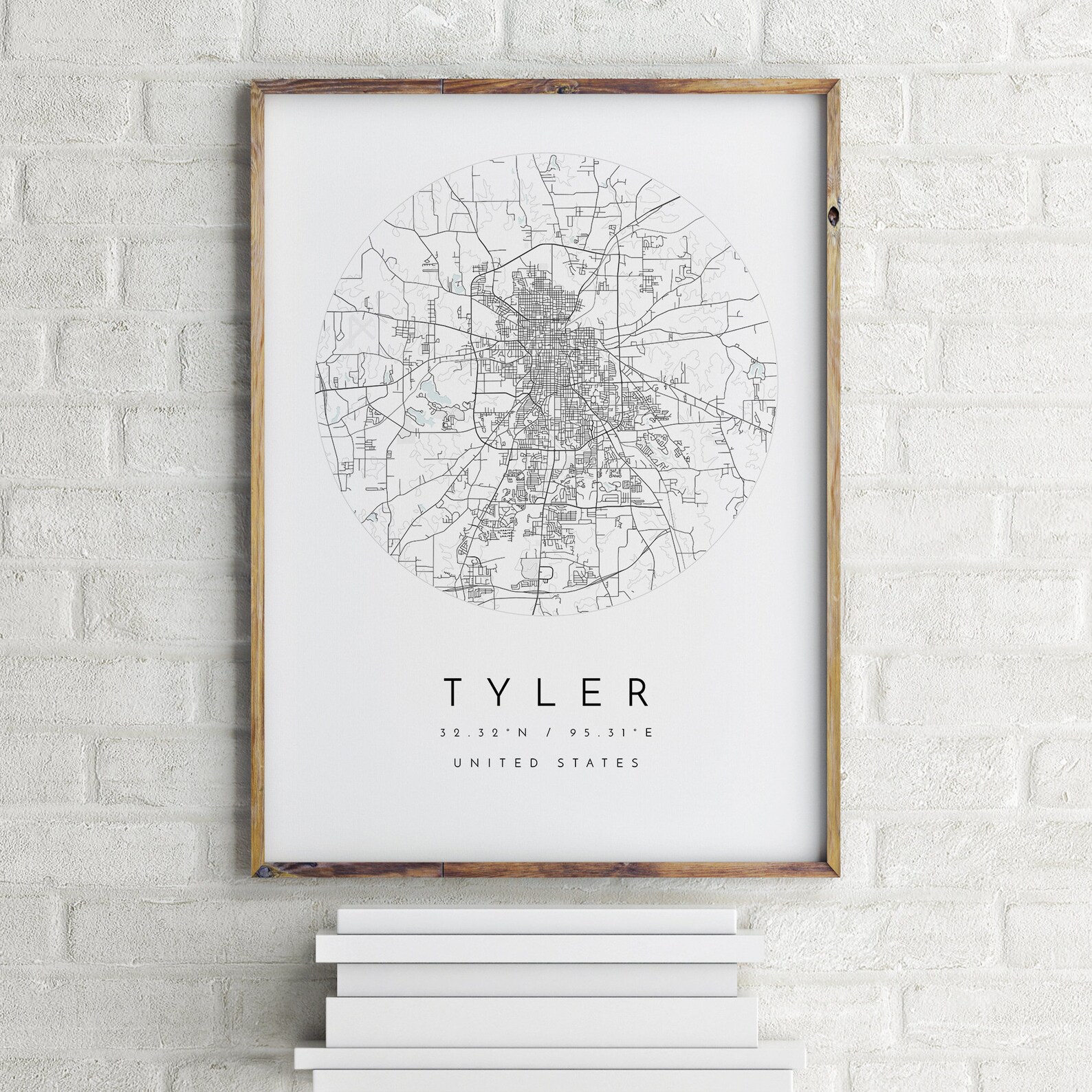 Tyler Map Tyler Texas City Map Home Town Map Tyler Print - Etsy