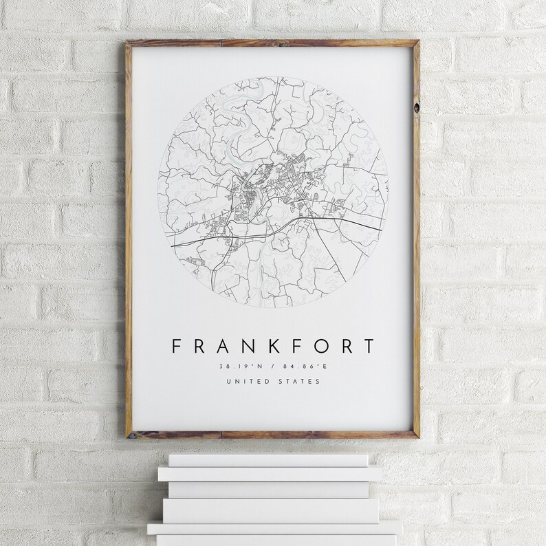 Frankfort City Map, Map of Frankfort, Home Town Map, City Map ...