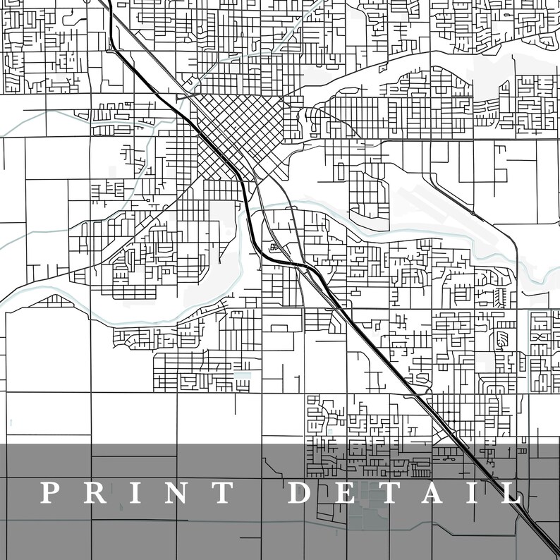 Modesto Map Modesto California City Map Home Town Map - Etsy